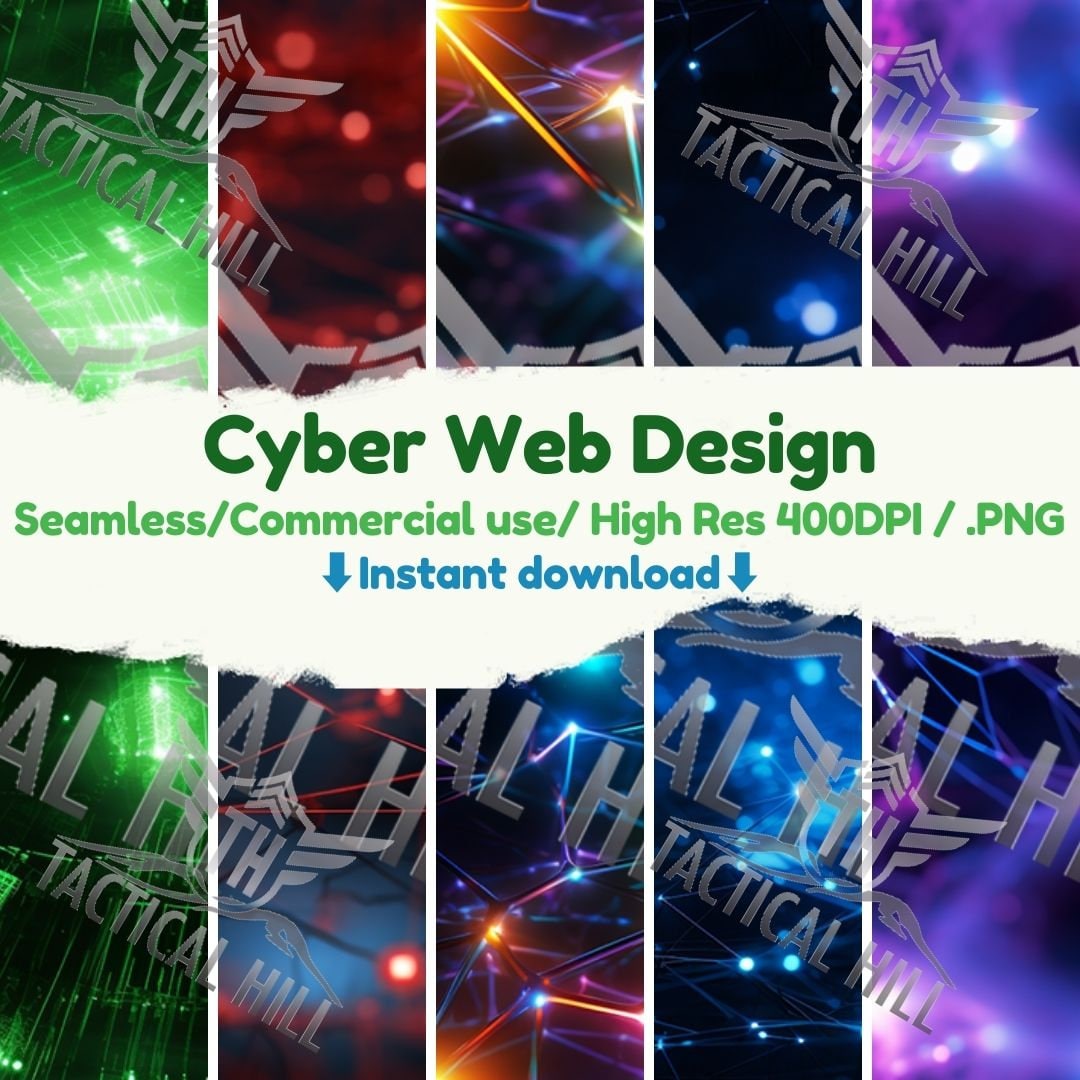 Commercial Use Cyber Neural Net Web Design, Colorful/ High Res 400DPI ...