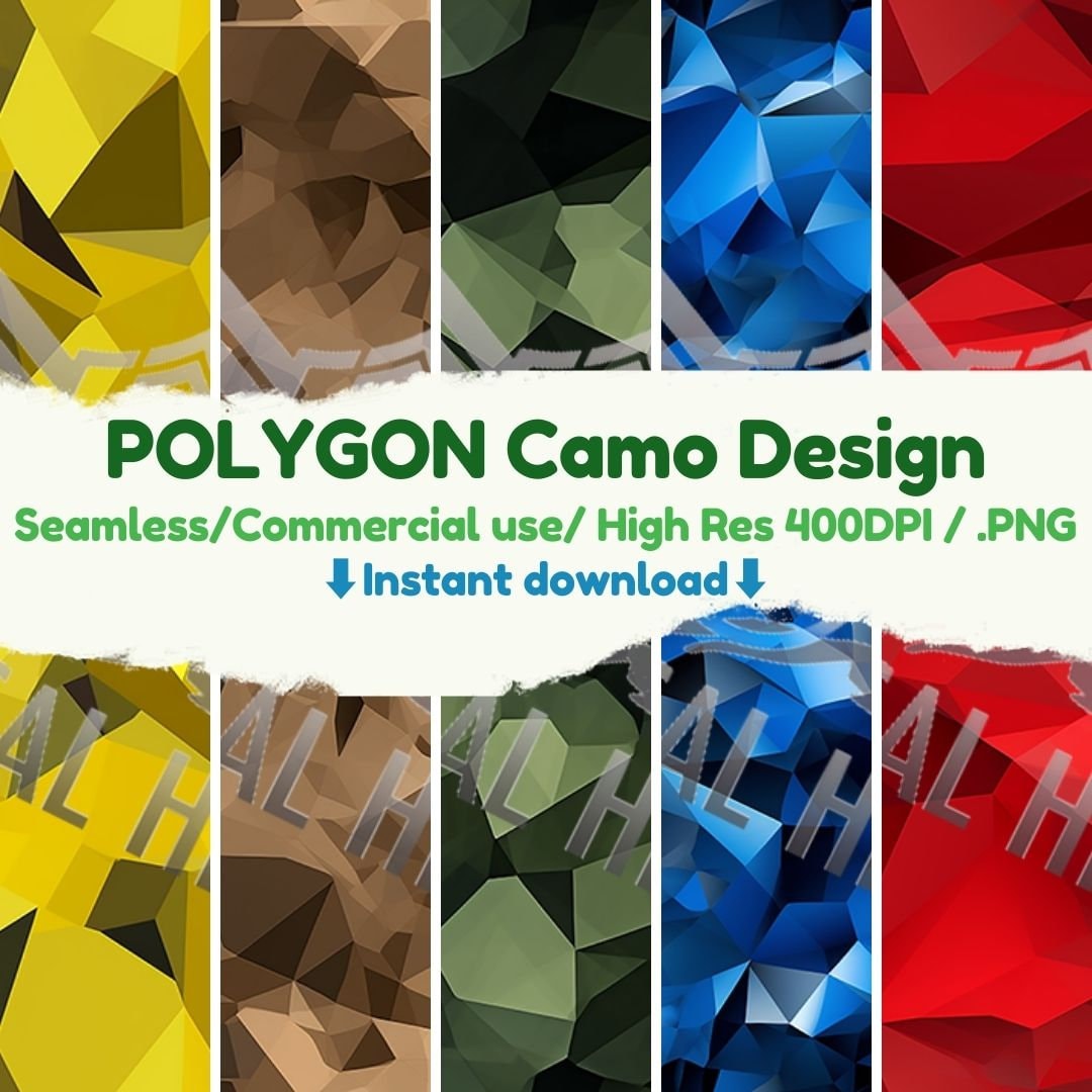 Polygon Camouflage Pattern, Colorful Commercial Use/ High Res 400DPI ...