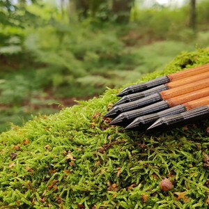 Handmade Traditional Wood Arrows - "raven" [set of 6] - Etsy