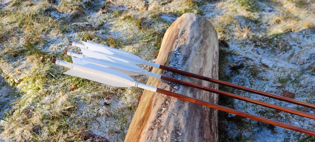 Handmade Traditional Wood Arrows winter set of 6 - Etsy
