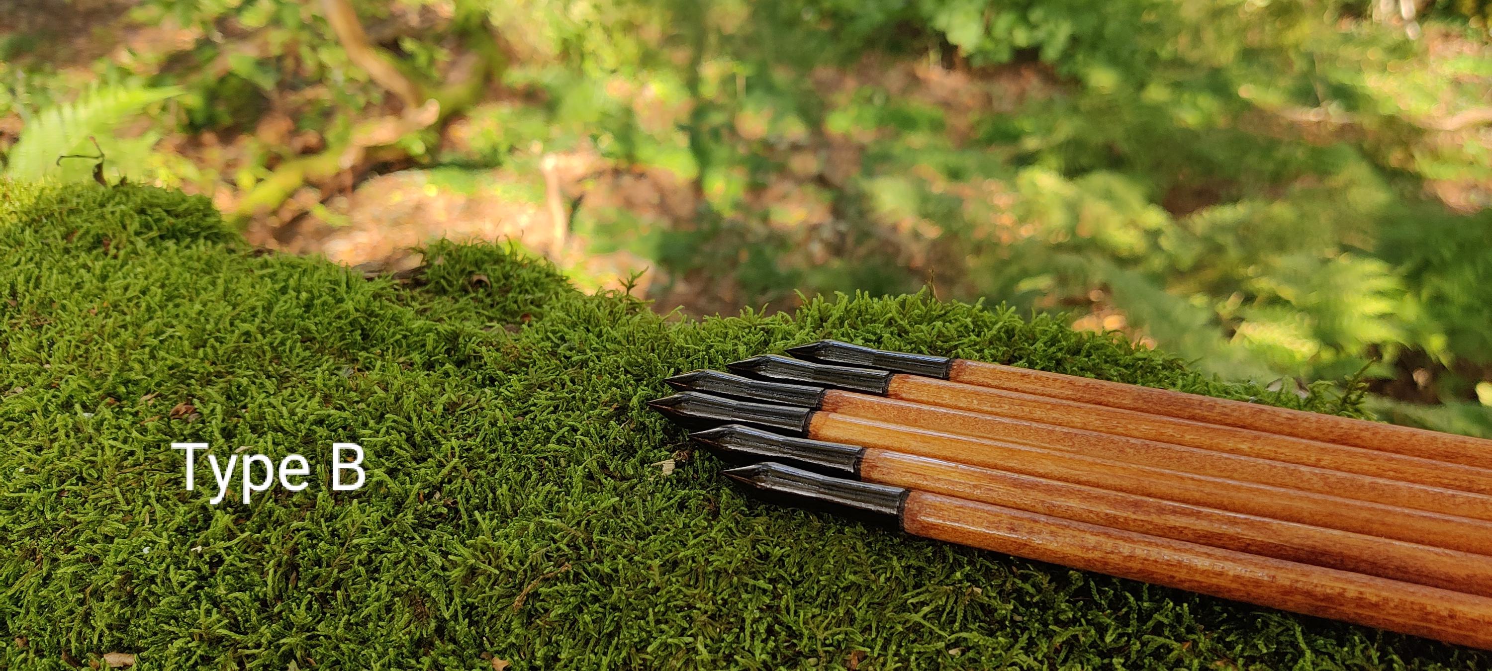 Handmade Traditional Wood Arrows raven set of 6 - Etsy