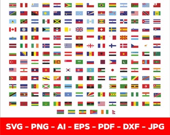 DESIGNS Flags of the World SVG Bundle, Country Flag Svg, America Flag ...