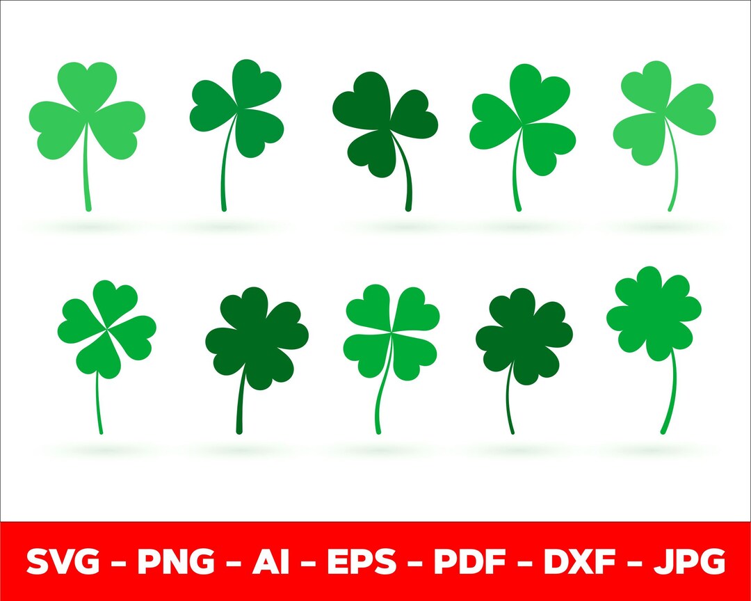 Trébol SVG Hoja de Trébol SVG Trébol Svg Día de San - Etsy México