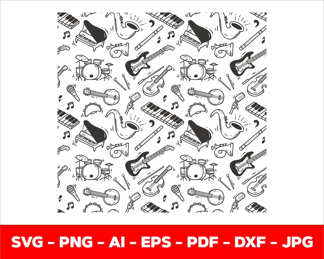 MUSIC INSTRUMENTS Svg Bundle, Audio Svg, Entertainment Equipment Svg ...