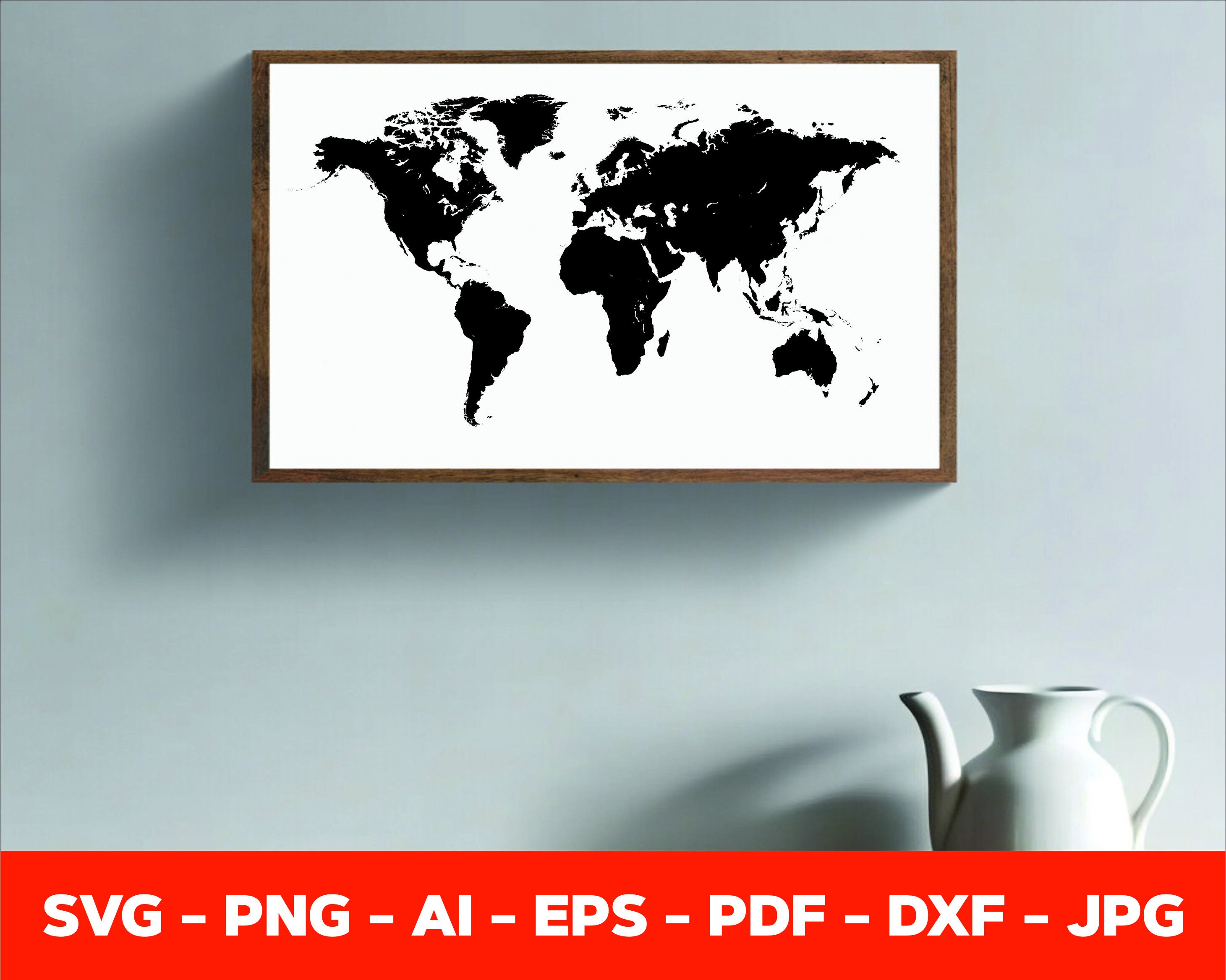 Mapa del mundo Svg Mapa del mundo Png 300 DPI Mapa del mundo - Etsy España