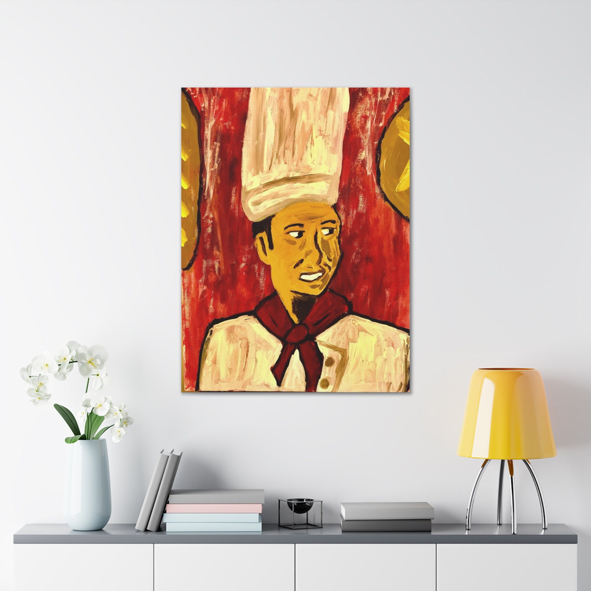 Bakery Chef Canvas Wall Art, Boho Chic Cafe Decor - Etsy