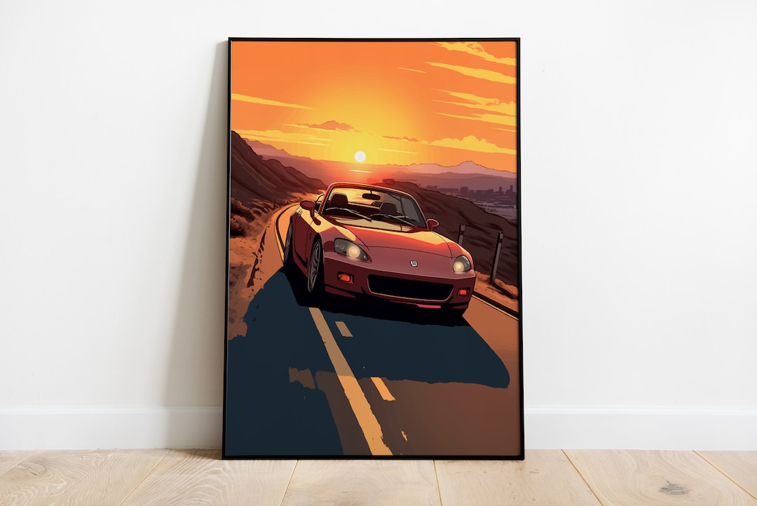 Honda S2000 Poster - Matte Paper, Gift, Minimal, Illustration, Poster ...