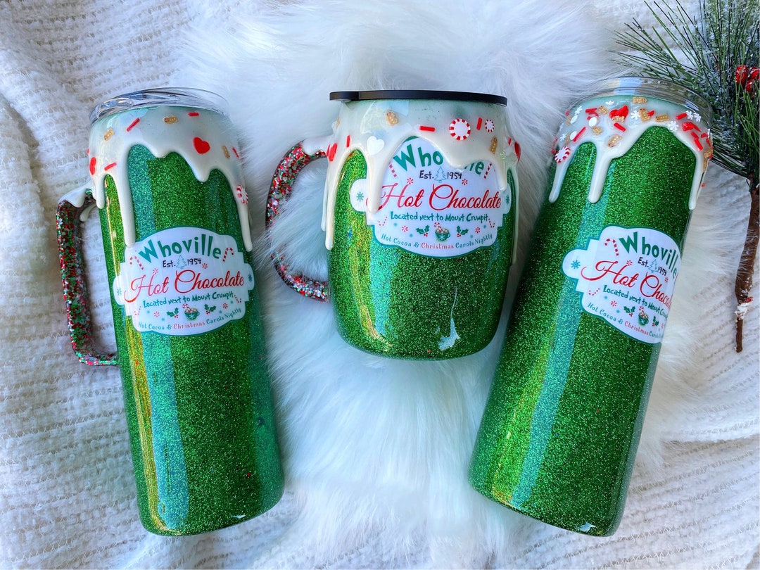 Christmas Drip Mug, Hot Chocolate Drip Cup, Whoville Mug, Christmas Cup ...