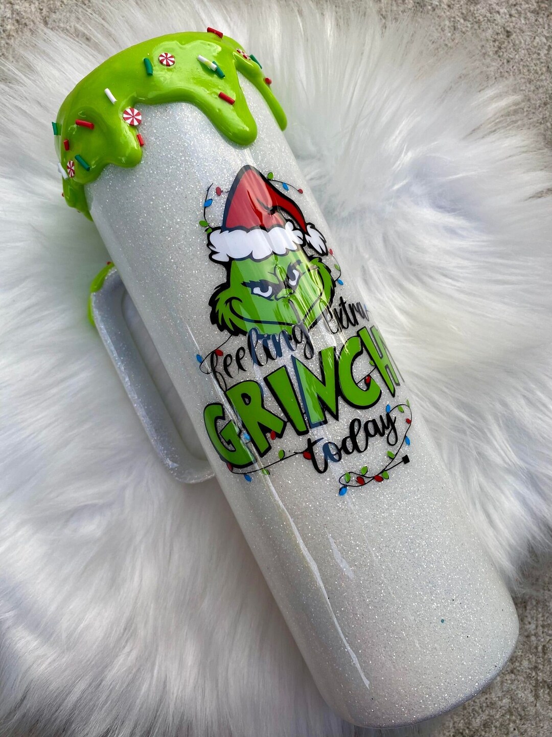 Christmas Drip Mug, Hot Chocolate Drip Cup, Green One Mug, Christmas ...