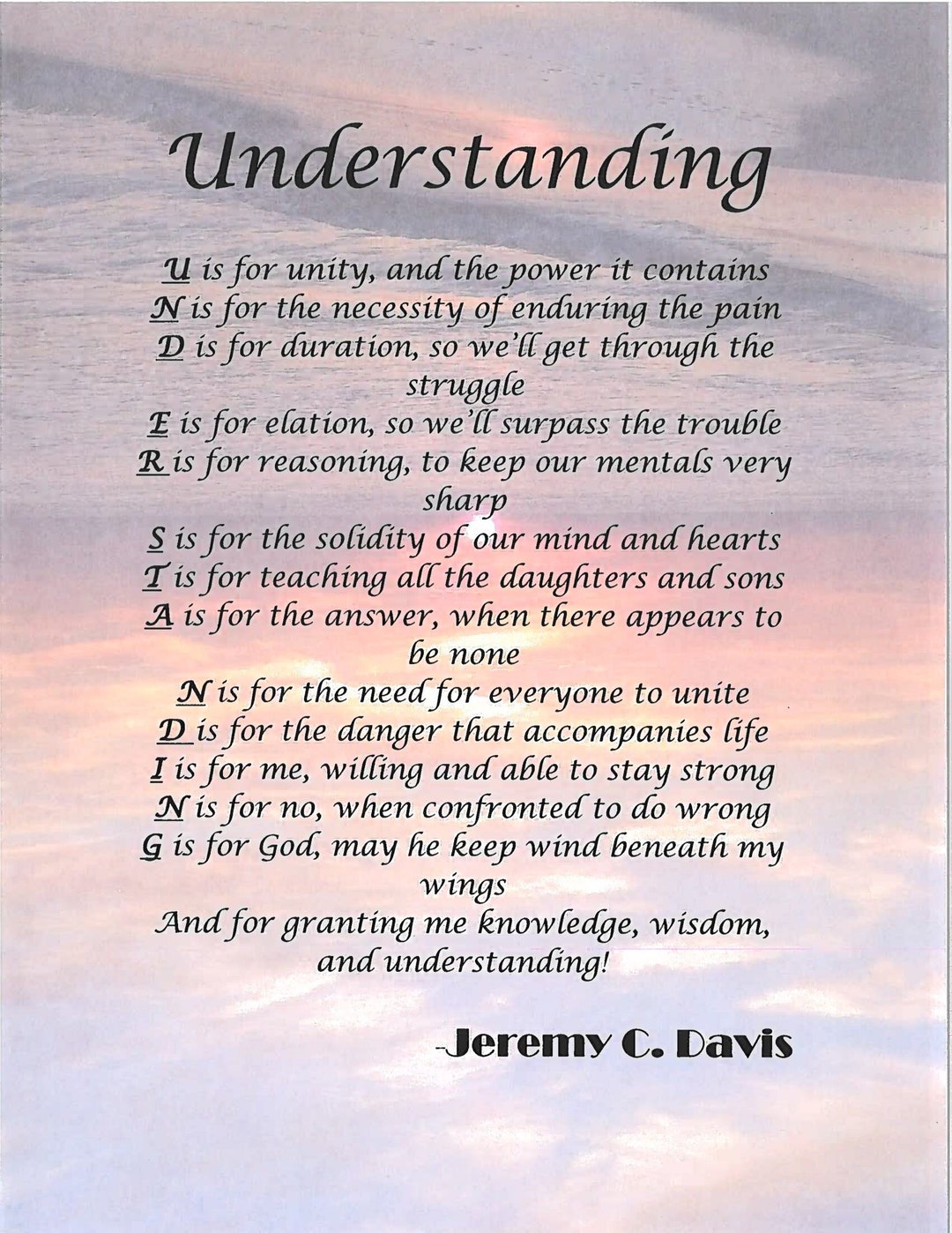 Understanding (poetry, Art) - Etsy