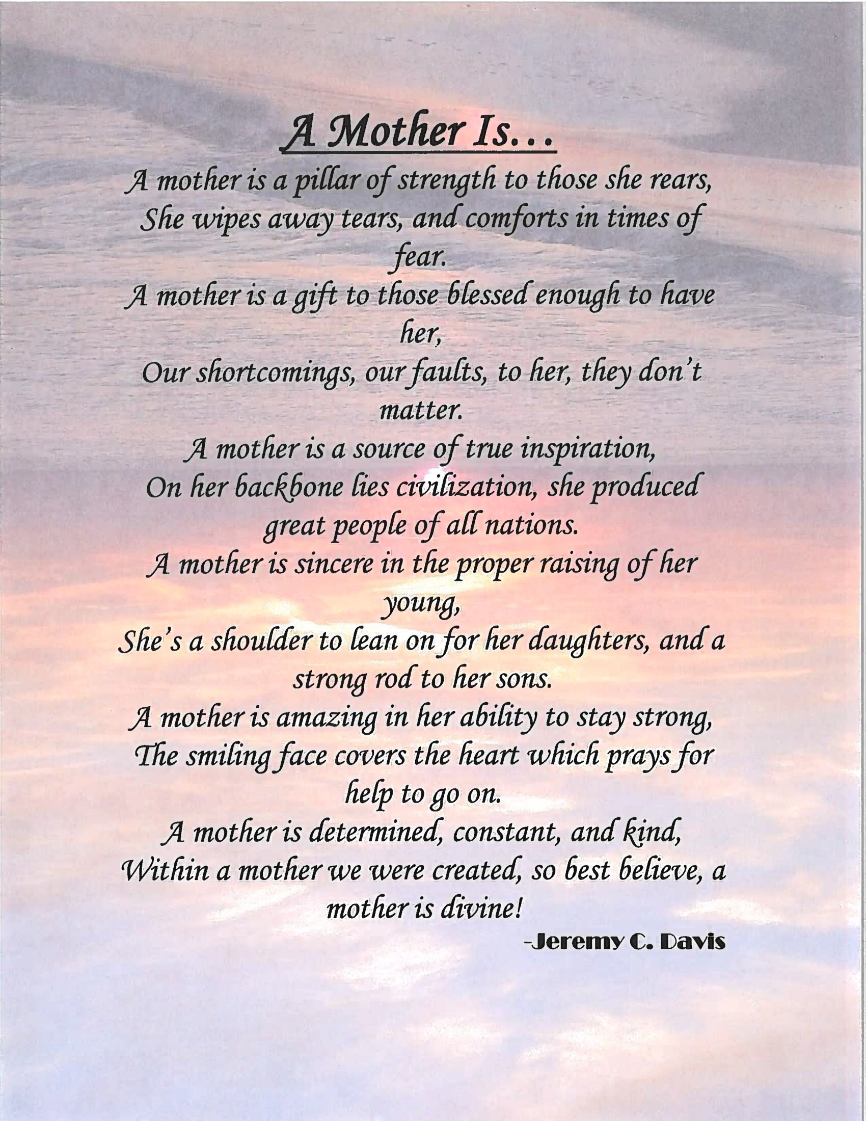 A Mother Is... (poetry, Art) - Etsy