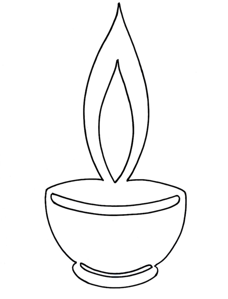 Diya Cutout SVG - Etsy