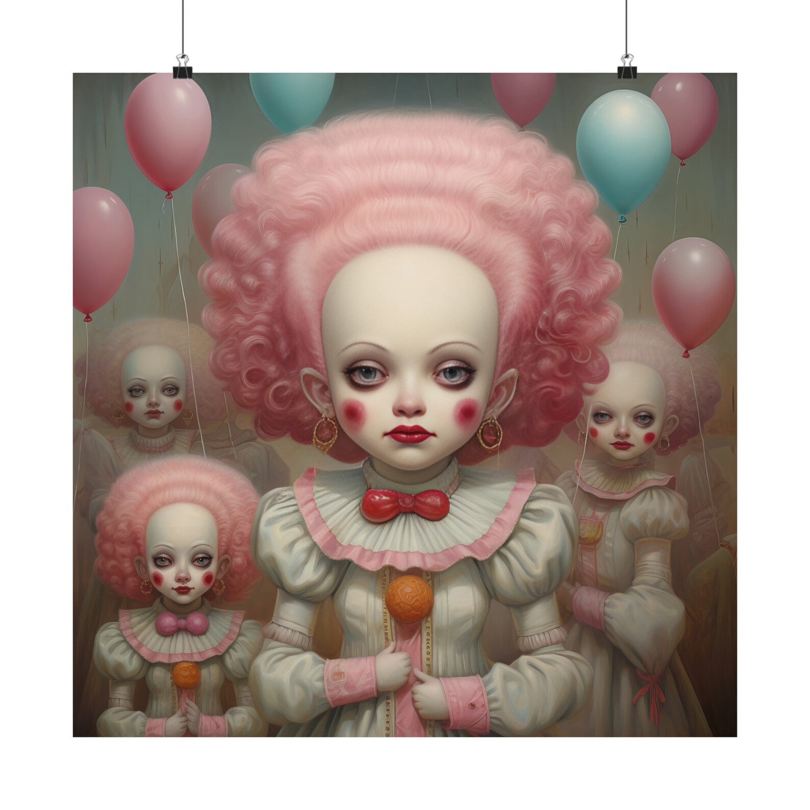 Clown Sisters of the Fantastical Realm Matte Poster - Etsy