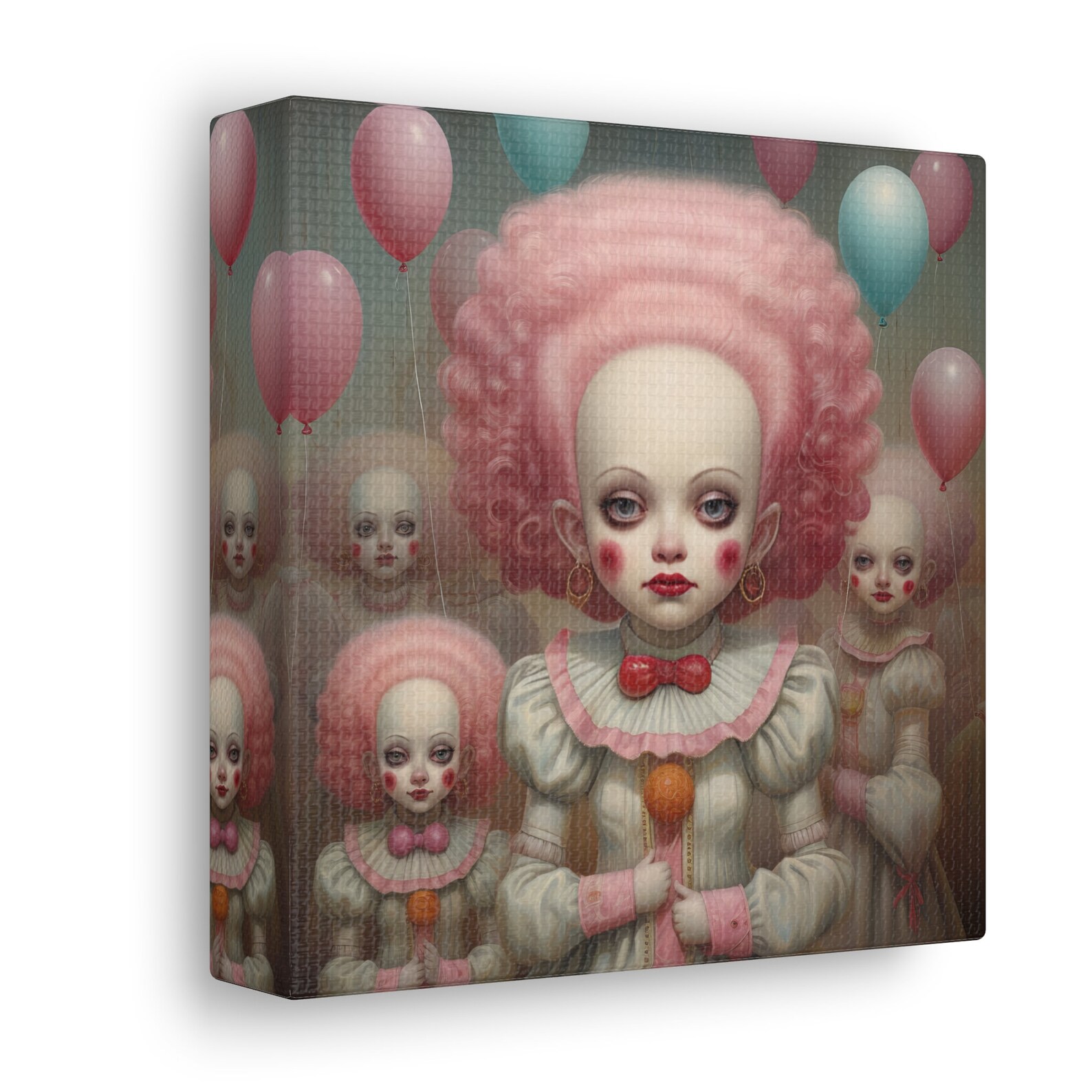 Clown Sisters of the Fantastical Realm Canvas Wall Art Print - Etsy