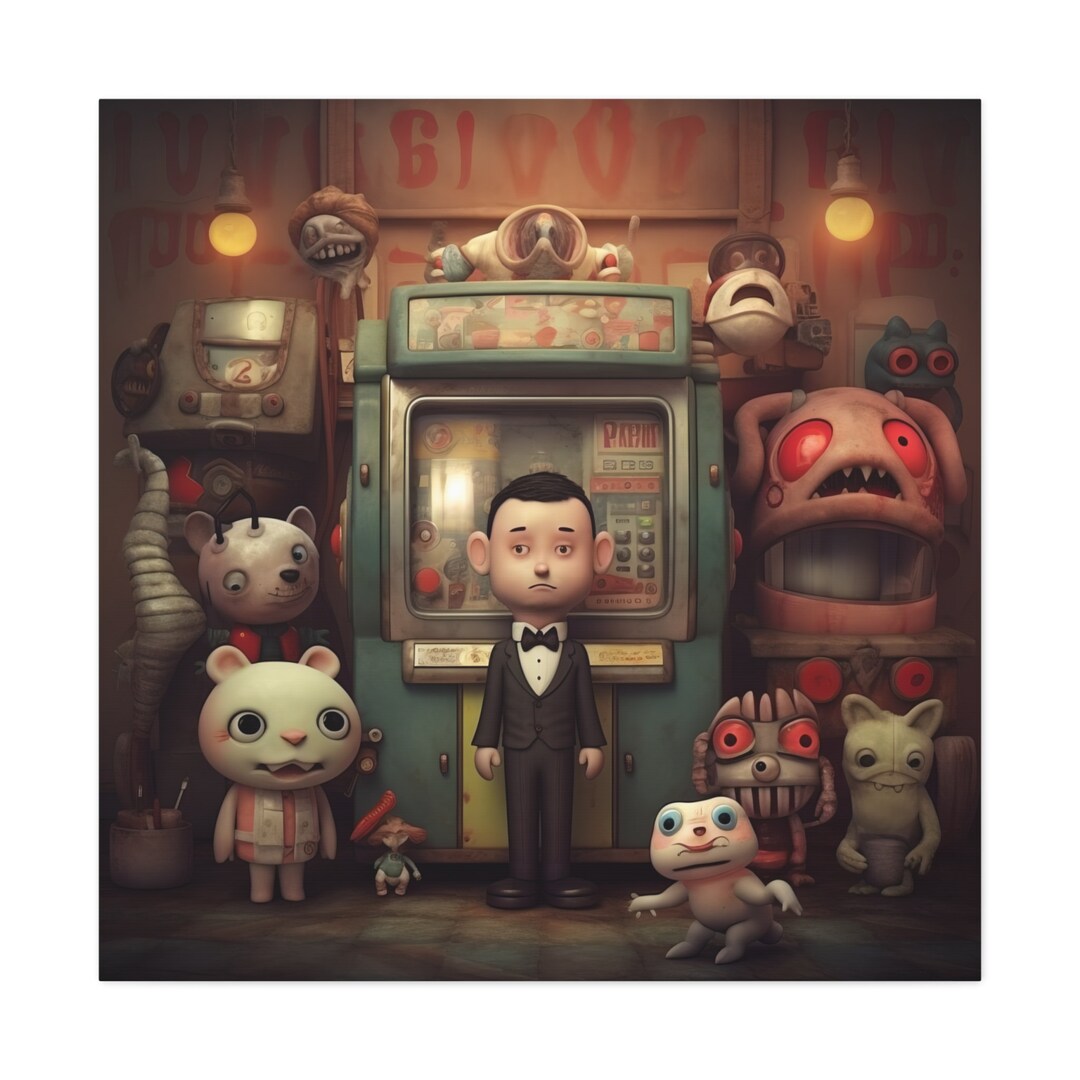 Welcome to the Arcade Canvas Wall Art Print - Etsy
