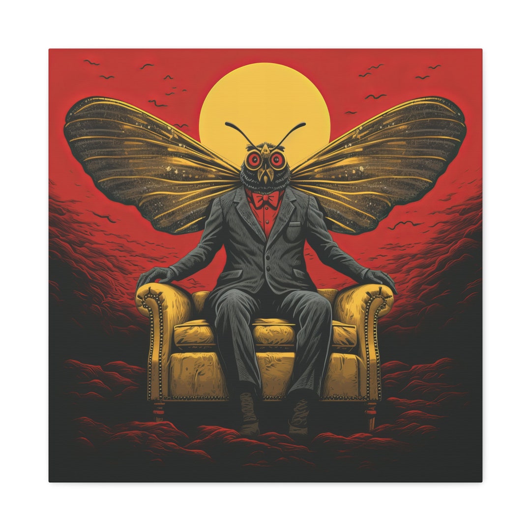 Mothman Cryptid Sitting Pretty: Point Pleasant, West Virginia Legend - Etsy