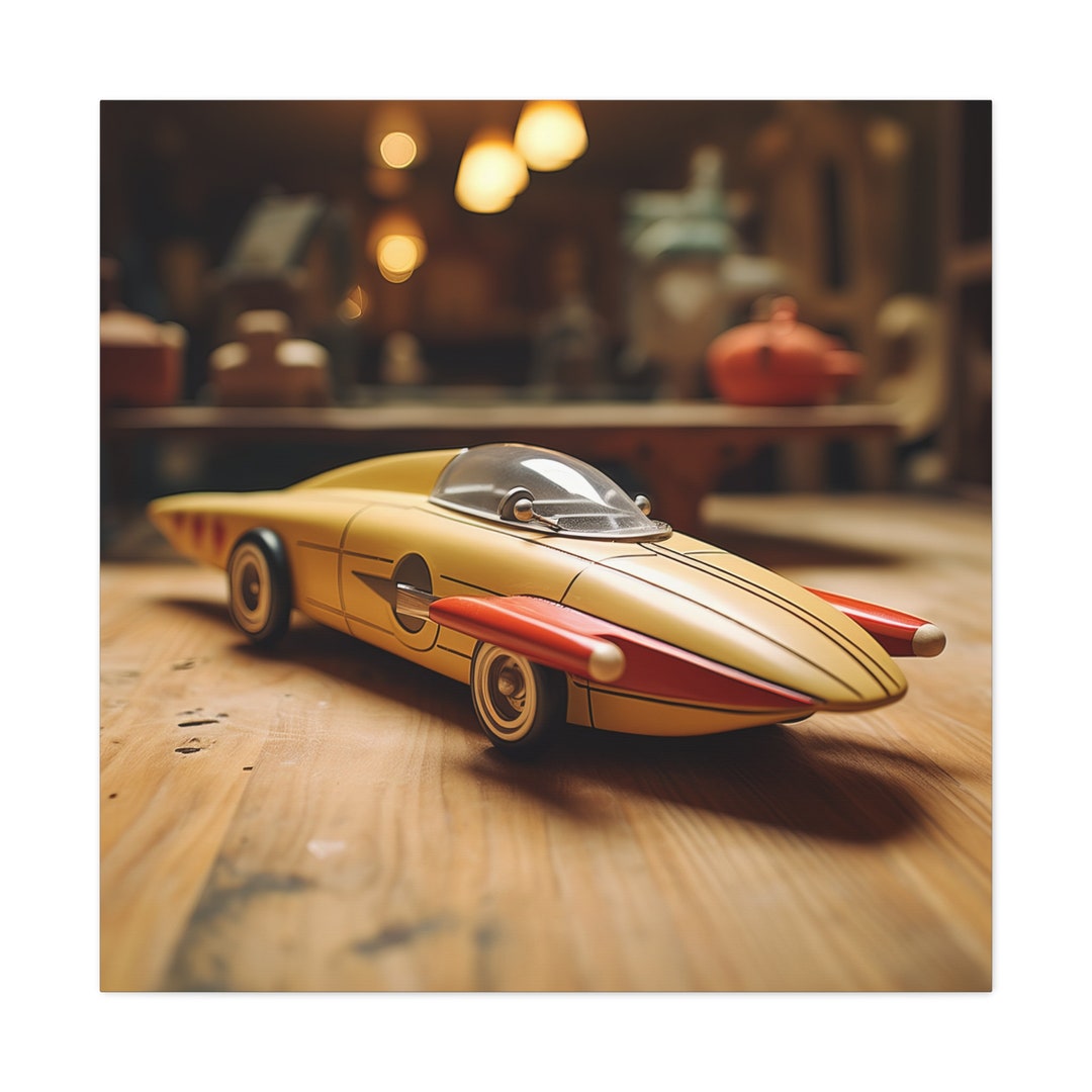 Speed and Motion Inspired: Life-like Toy Car on Wooden Table ...