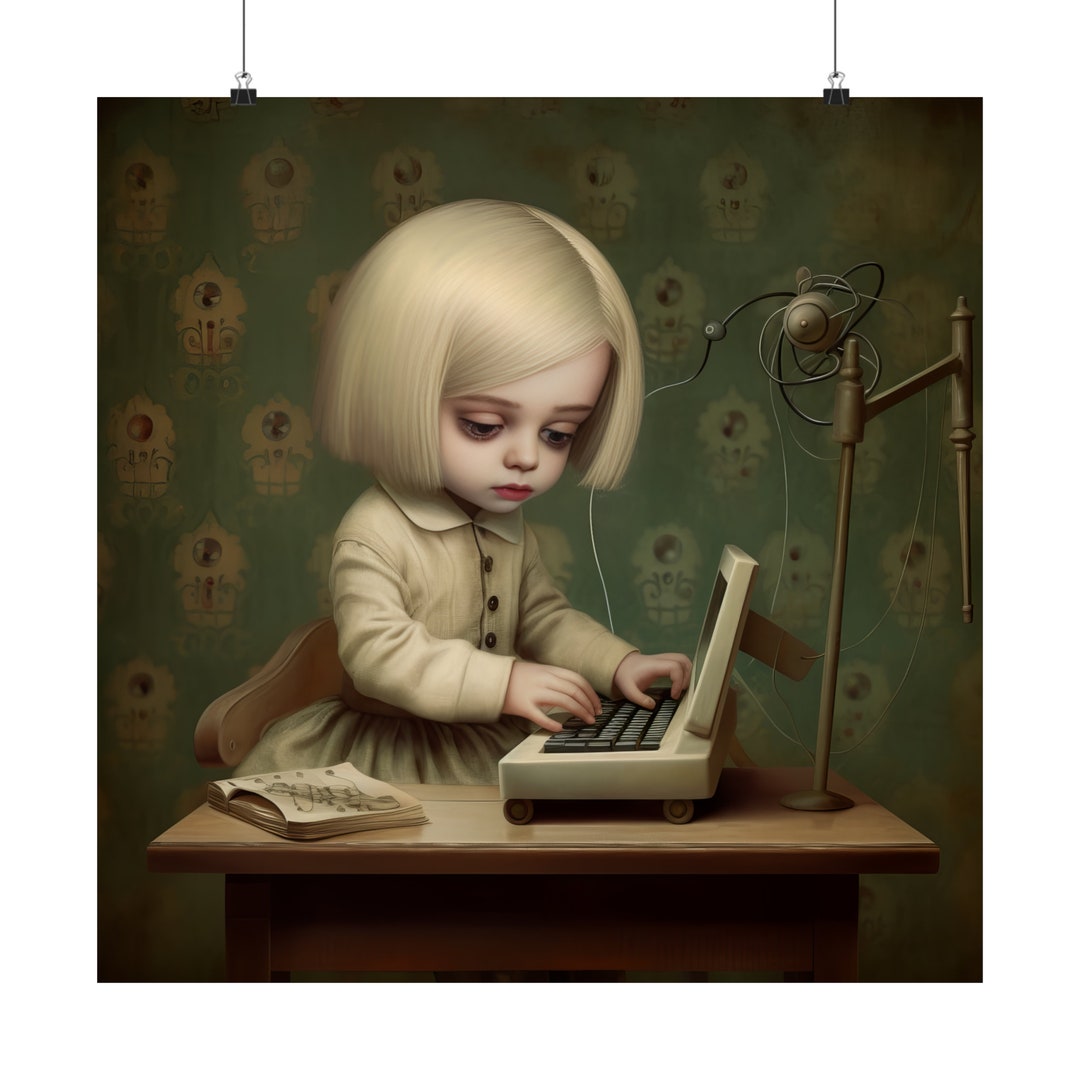 Cyber Innocence: A Gothic Realism Matte Horizontal Poster - Etsy