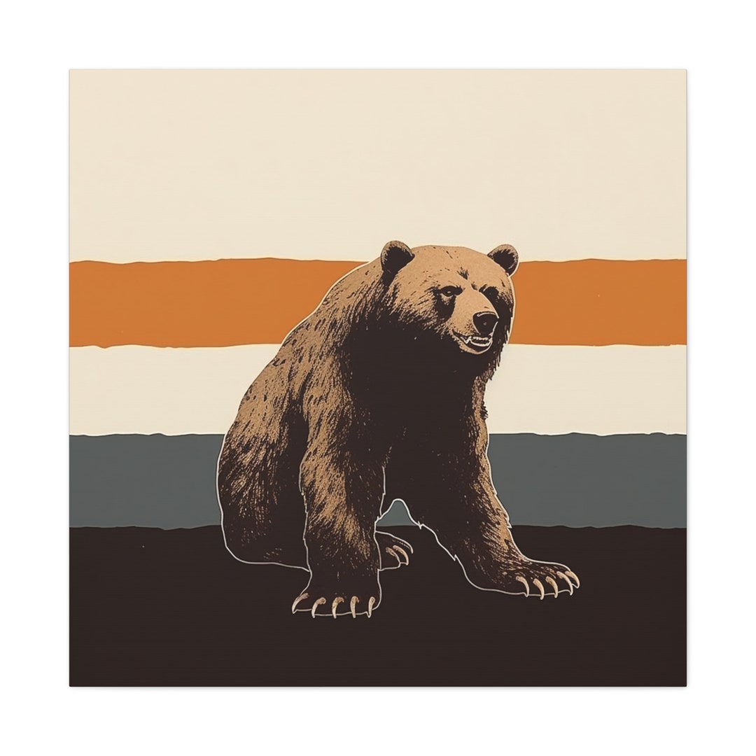 Emblem of Bear Pride Canvas Wall Art Print - Etsy