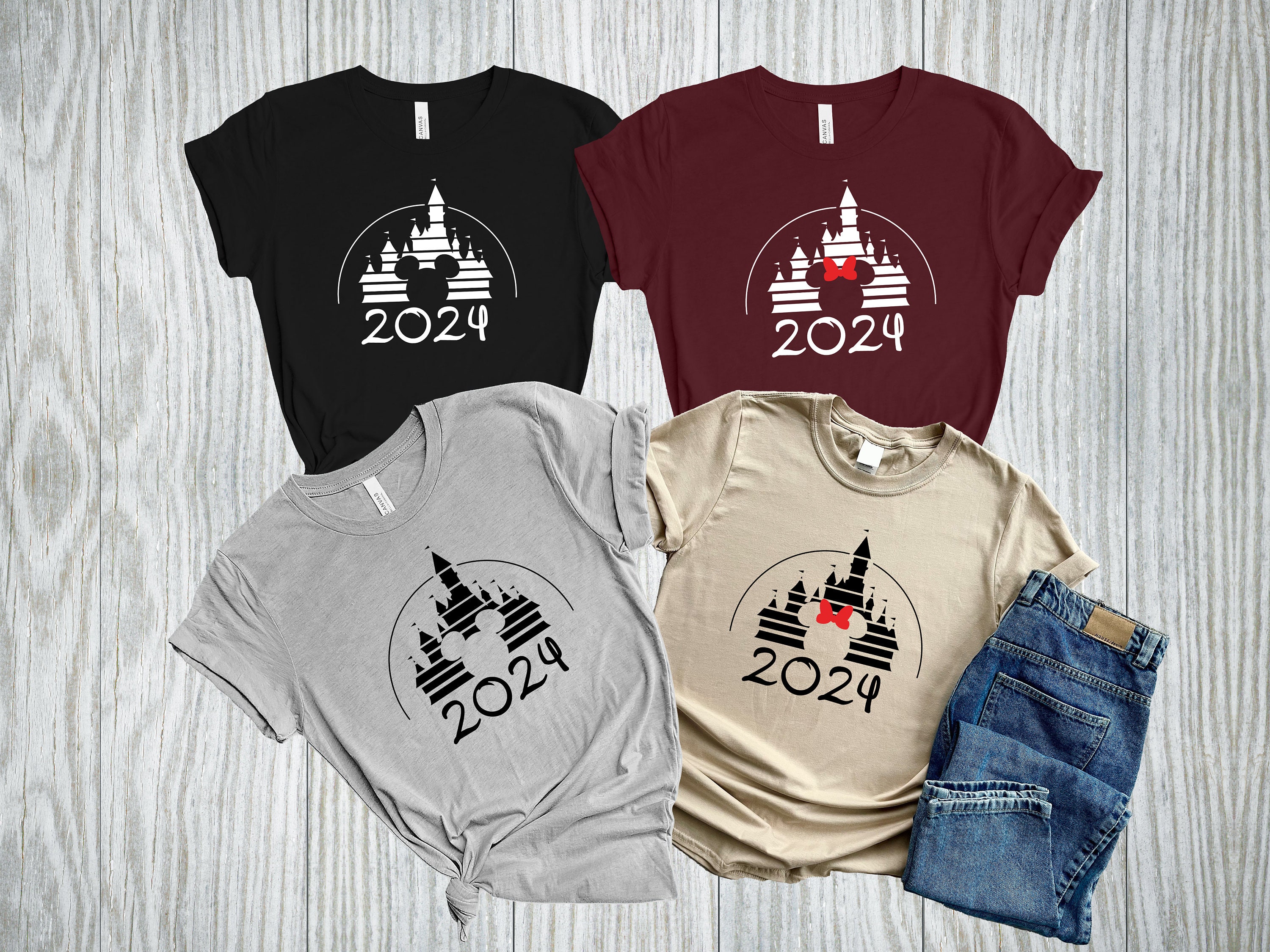 Disney Castle 2024 Shirt, Custom Disney 2024 Vacation Shirt sold by ...