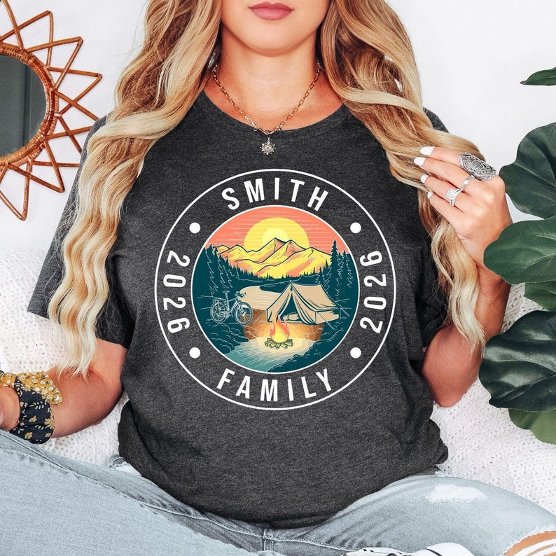 Custom Camping Shirt, Personalized Family Camping Tee, Camping Crew ...