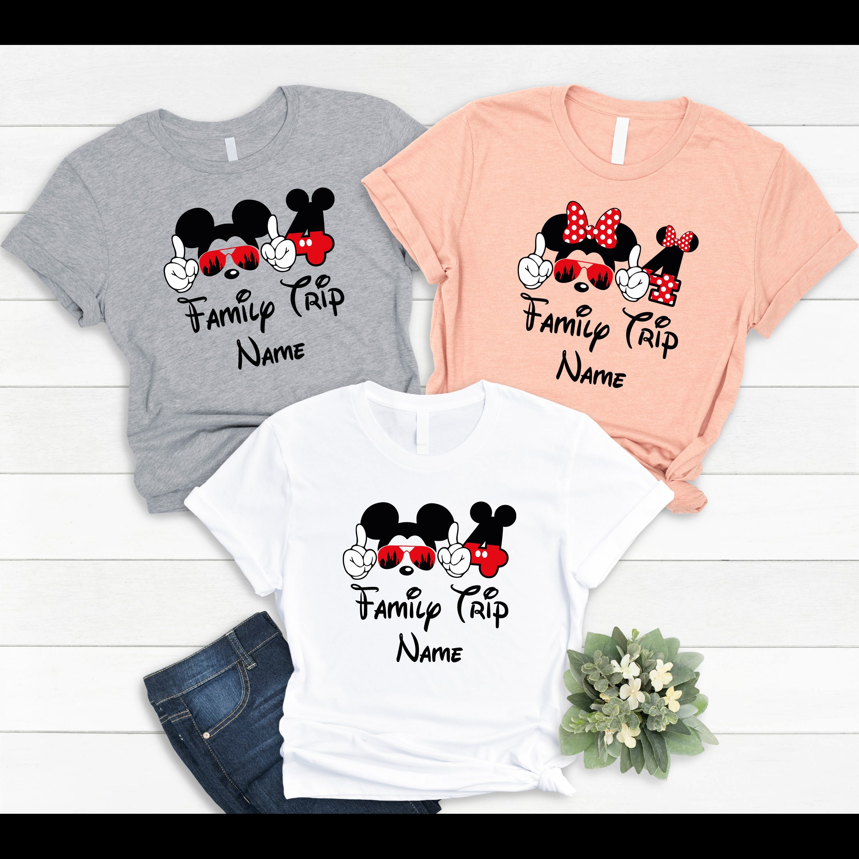 Custom Name Disney Family Trip 2024 Shirt, Personalized Disney Trip ...