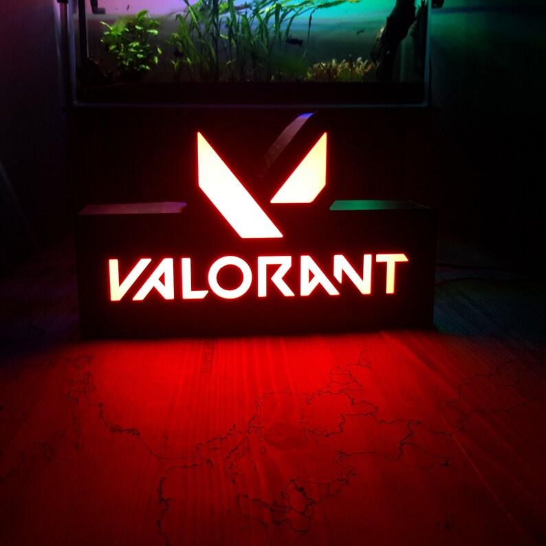 Led Valorant Sign Valorant Led Lamp Gaming Night Light Gift for ...