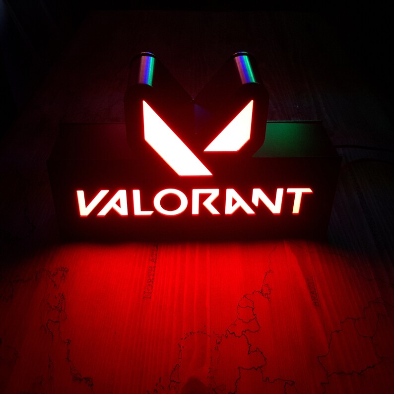 Led Light Valorant, Valorant Lamp Gift for Game Fans, , Game Room Decor ...