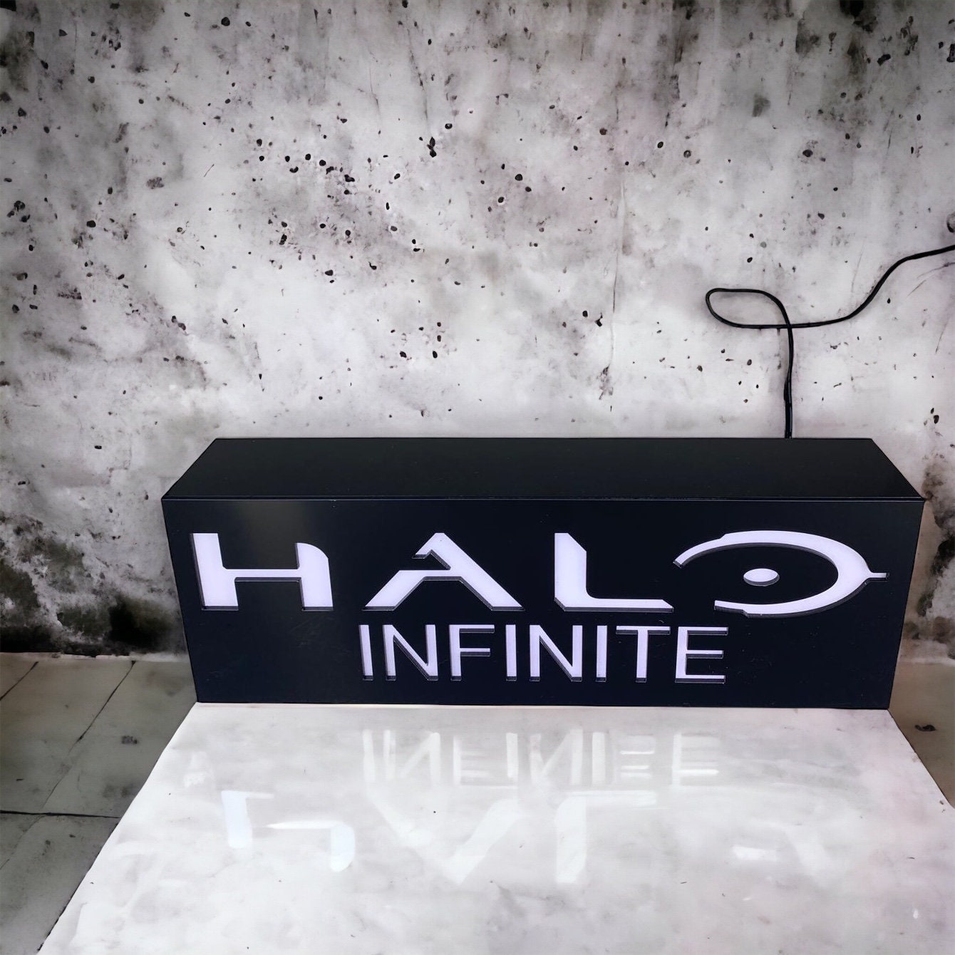 Halo Infinite Gamer Desk Lamp, Game Room Led Light Box, Acrylic Led ...