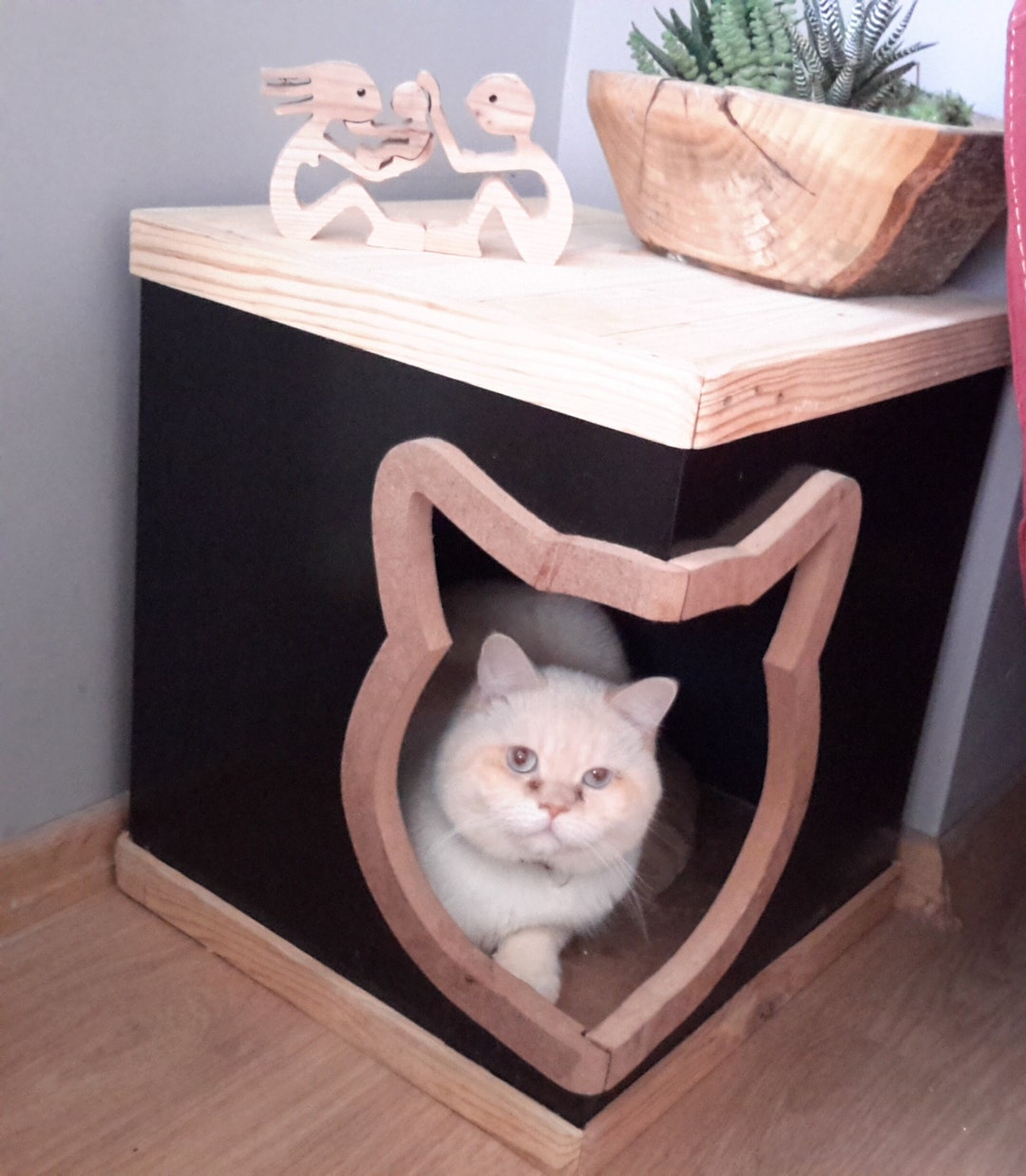 Cat Bed Furniture Coffee Table, Wooden Cat Bed, Cat Box Modern,cat ...