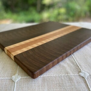 Handmade End-grain Walnut Cutting or Charcuterie Board With Maple and ...