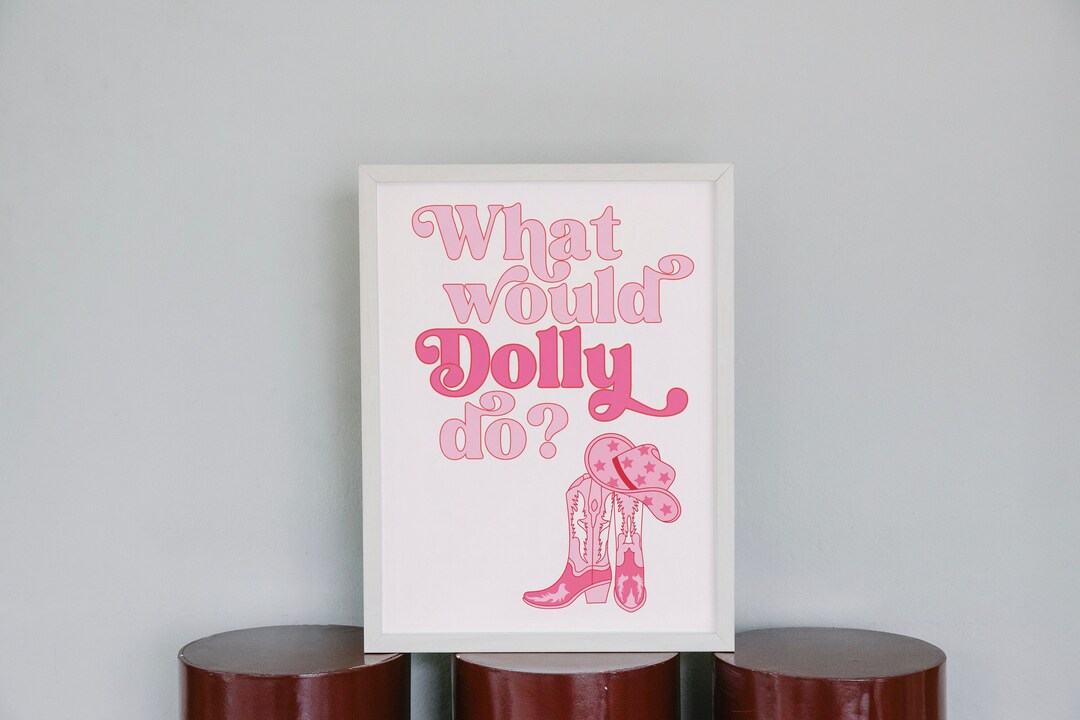 What Would Dolly Do Poster, Printable Digital Download, Inspirational Quote Poster, Feminine Art ...