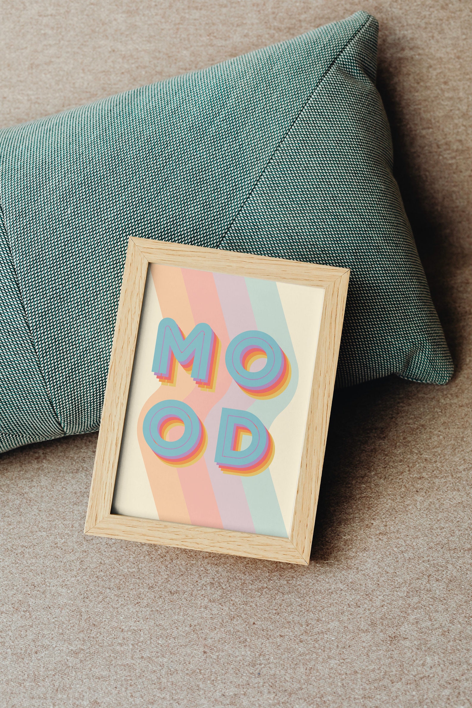 Retro Mood Wall Art Print, Printable Digital Download, Mood Rainbow ...