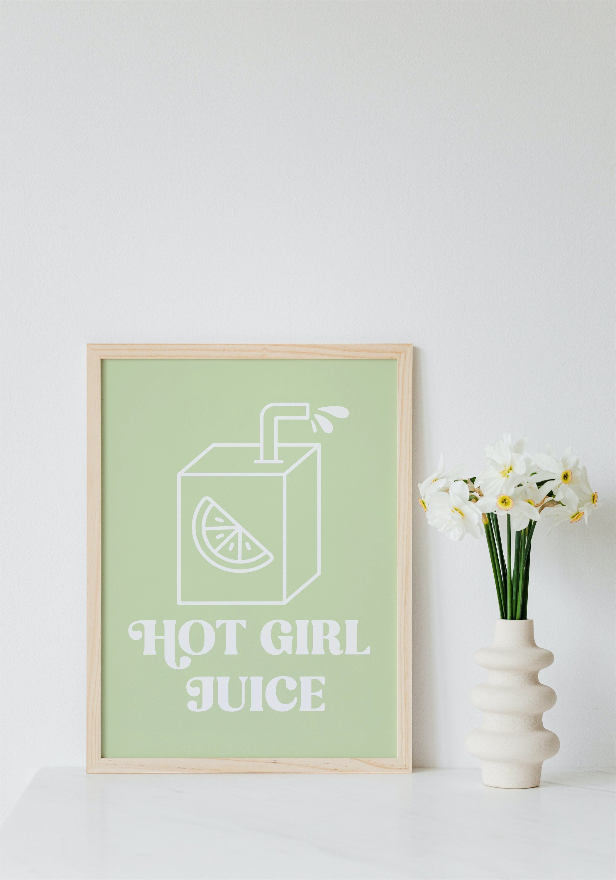 Hot Girl Juice Poster Printable Digital Download Wall Art - Etsy