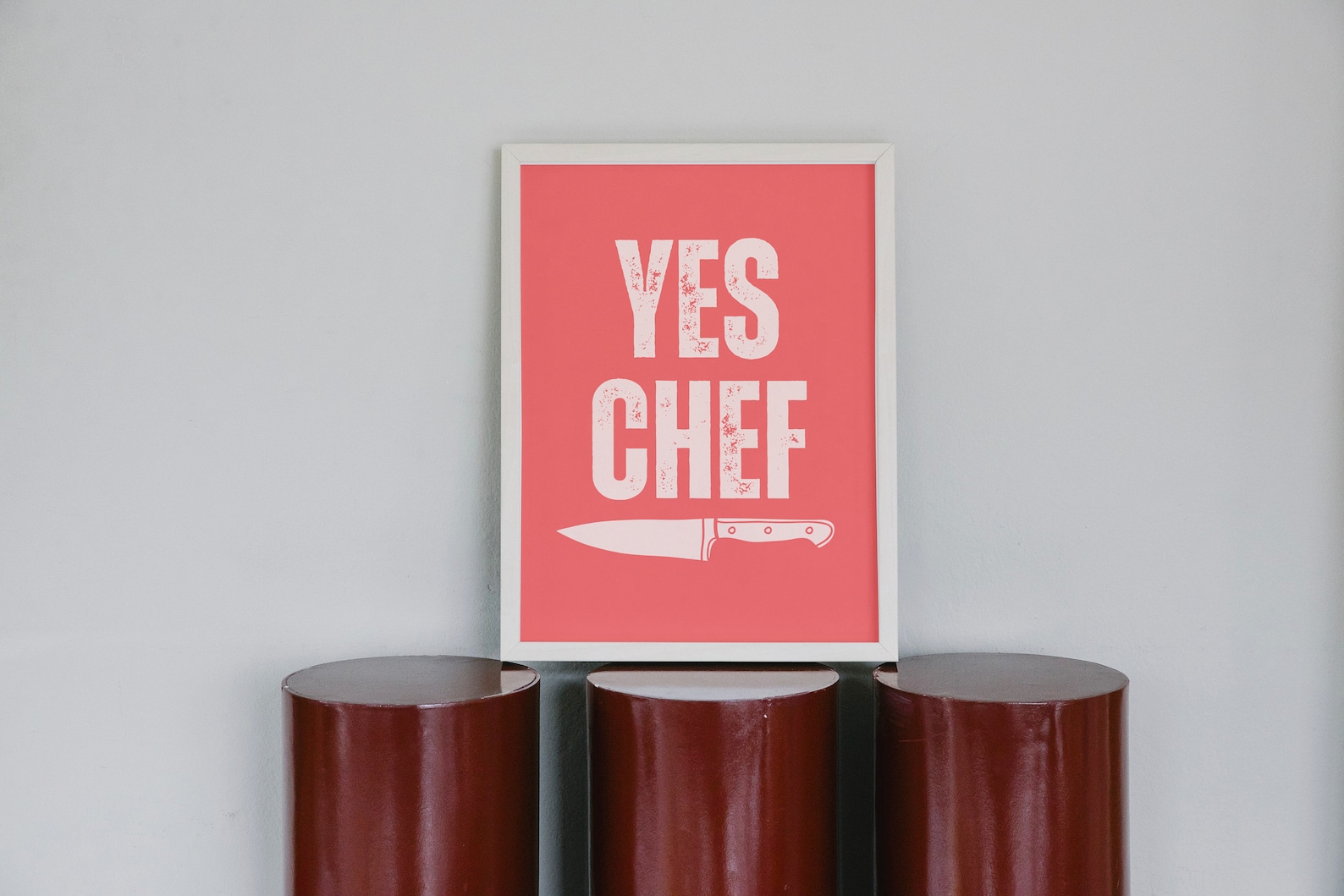 Yes Chef Wall Art Poster, Printable Digital Download, Monochrome ...