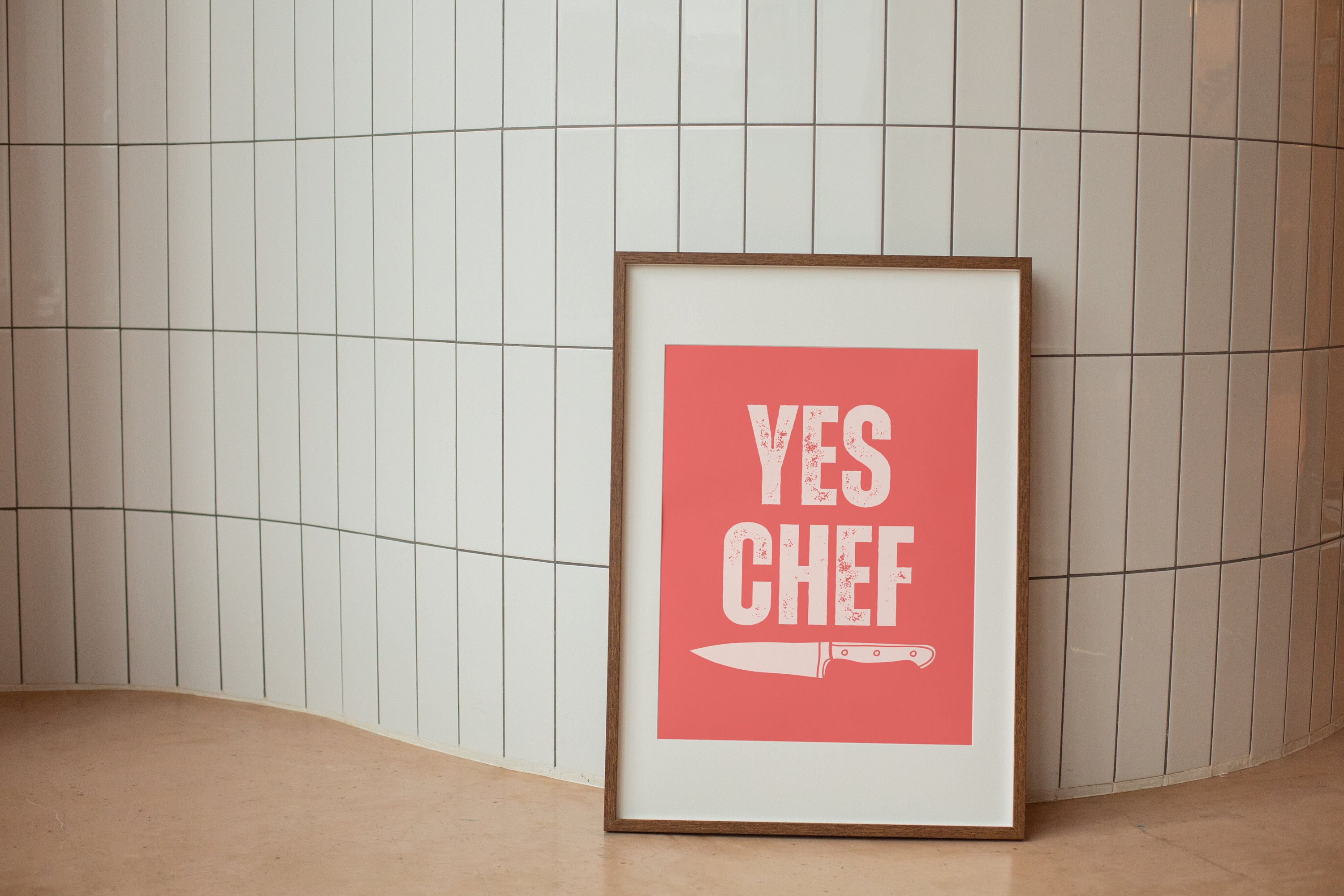 Yes Chef Wall Art Poster, Printable Digital Download, Monochrome ...
