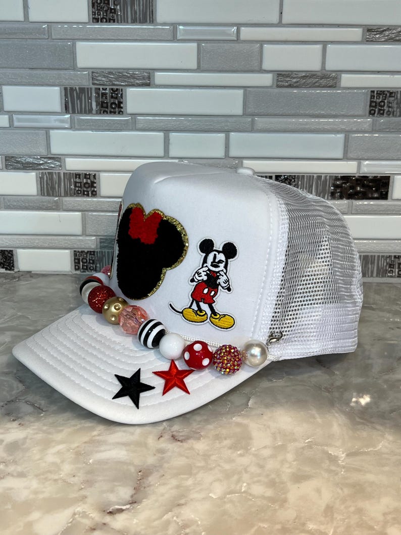 Disney Mickey and Minnie Mouse Trucker Hat - Etsy