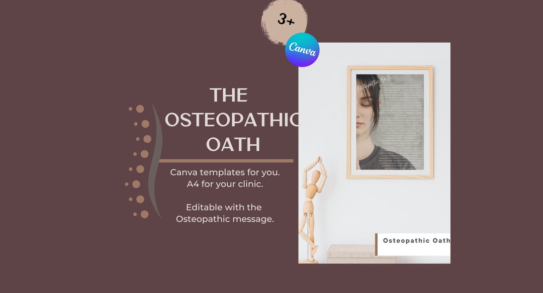 The Osteopathic Oath, Wall Art - Templates/ready-to-use - Etsy