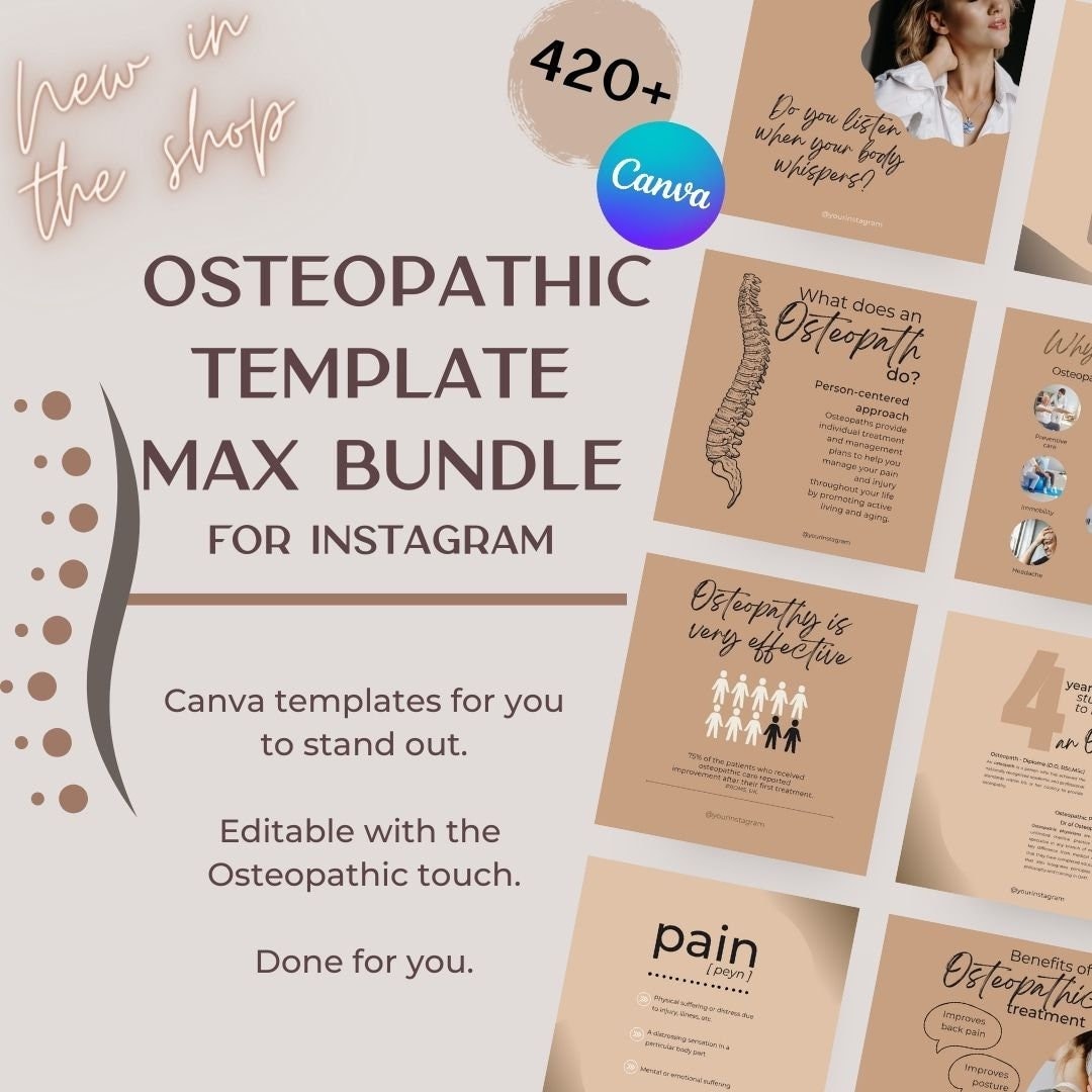 Osteopathic Brilliance With the Max Template Bundle 420+ - Instagram ...