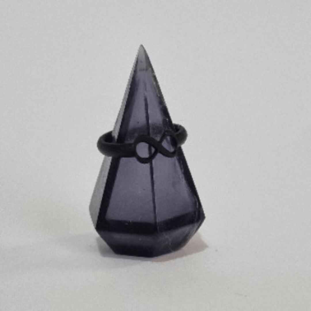 Black 3D Printed Infinity Band Ring With Gift Box - Etsy