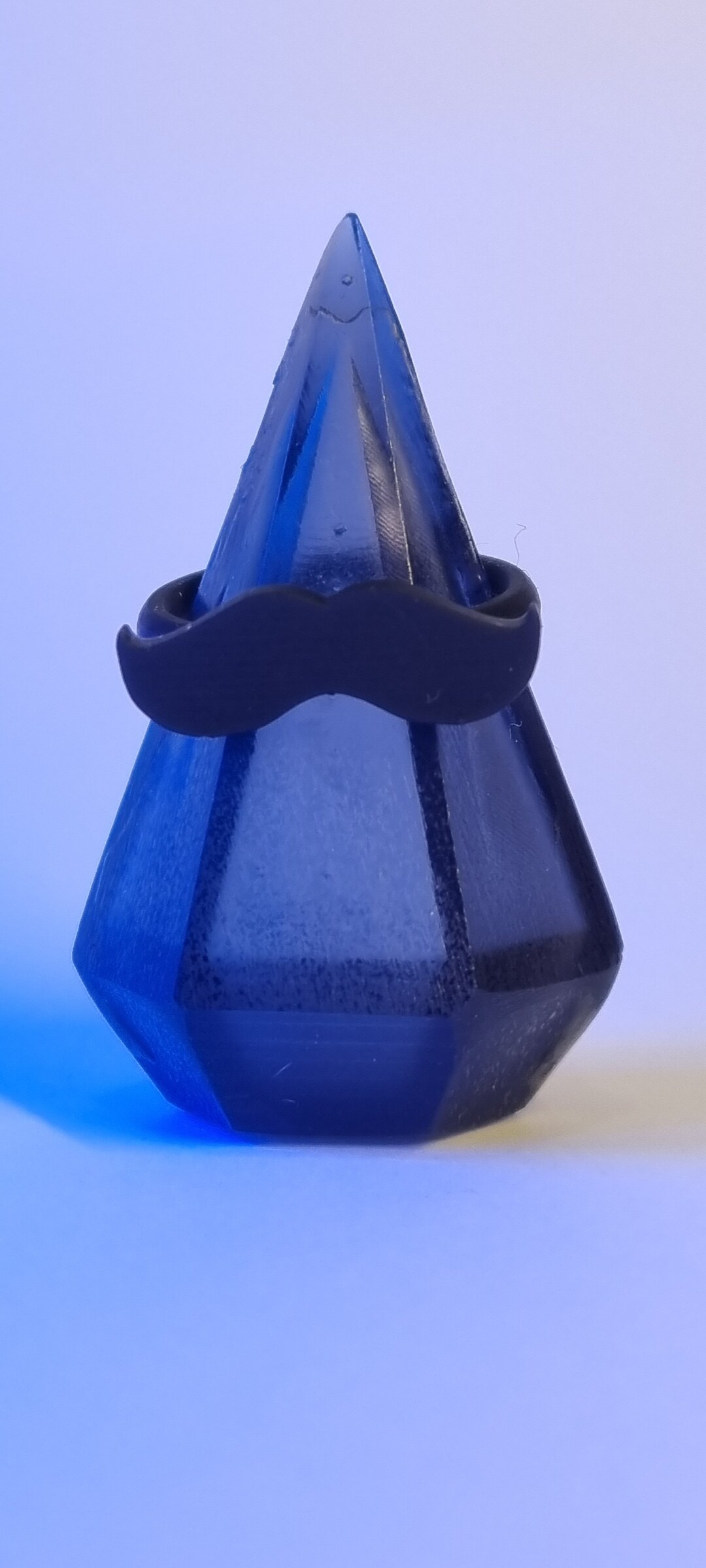 Black 3D Printed Moustache Ring With Gift Box - Etsy