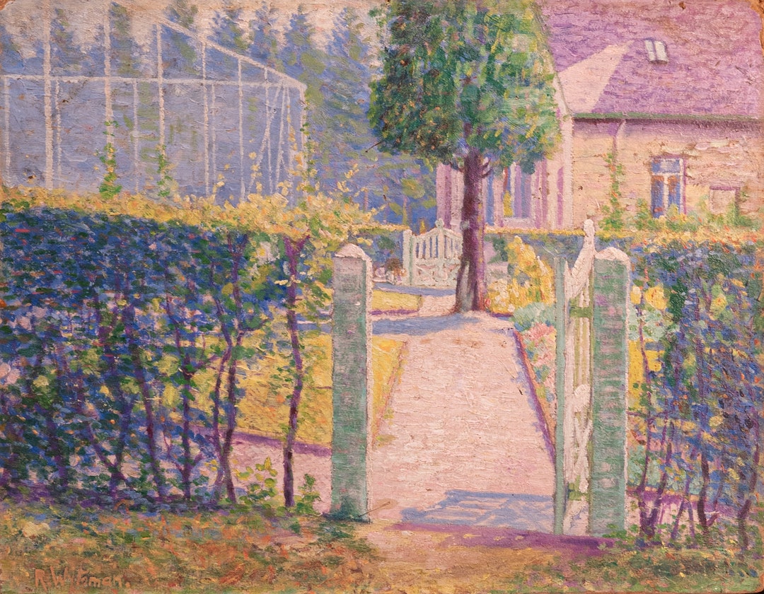 1920s Impressionist Painting of a House in the Sun by Rodolphe - Etsy