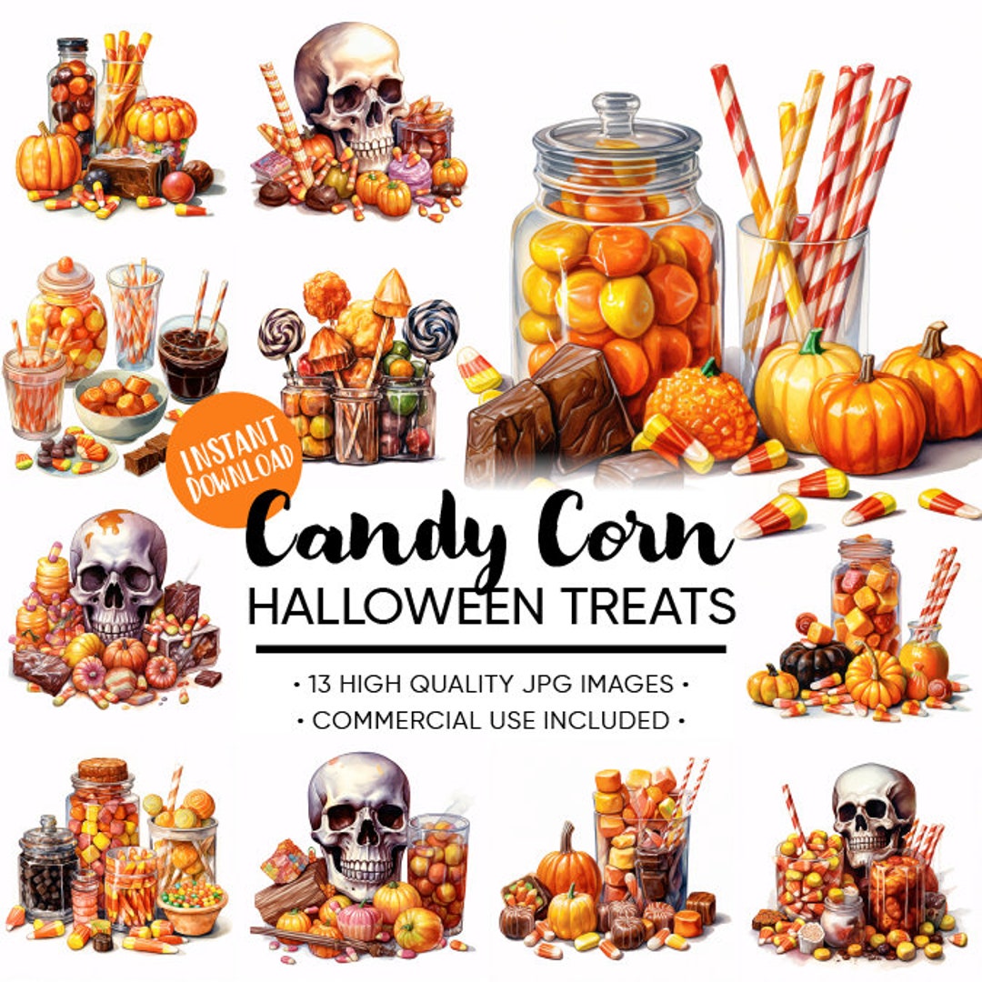 Candy Corn Clipart, Vintage Halloween Treat, Printable Halloween Decor ...