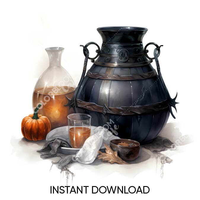 Witch Clipart, Magical Potions, Witch Spellbook, Potion Ingredients ...