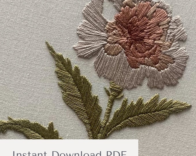 Embroidery Pattern, PDF Pattern, Video Tutorial, Embroidery Design ...