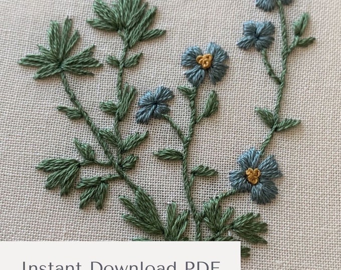 Embroidery Pattern, PDF Pattern, Video Tutorial, Embroidery Design ...
