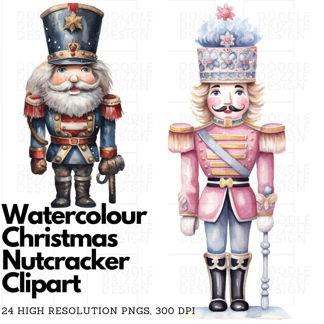 Christmas Nutcracker Clip Art 24 High Quality Pngs, Digital Download ...
