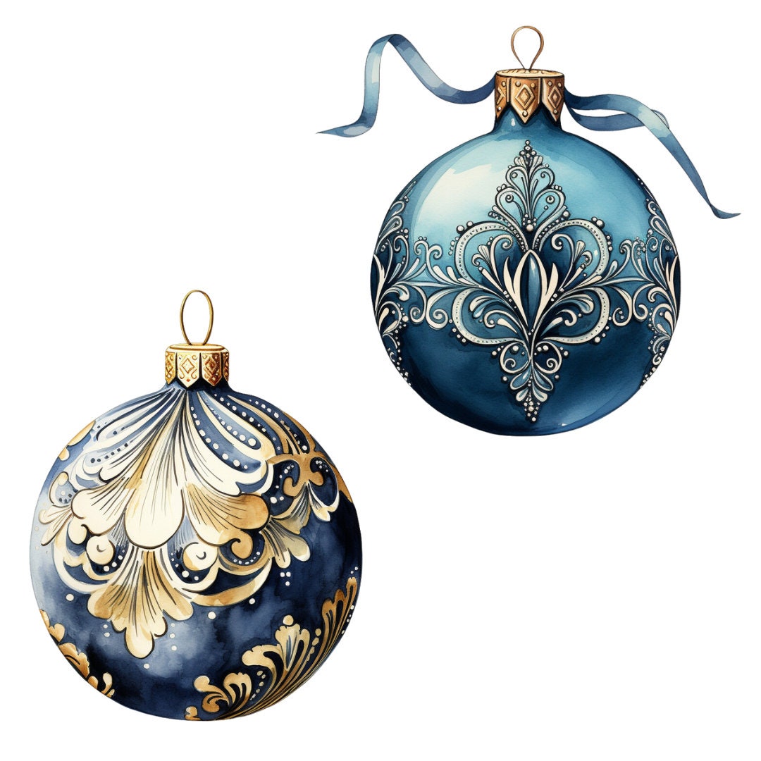 Christmas Baubles Clipart Set - Instant Digital Download for Commercial ...