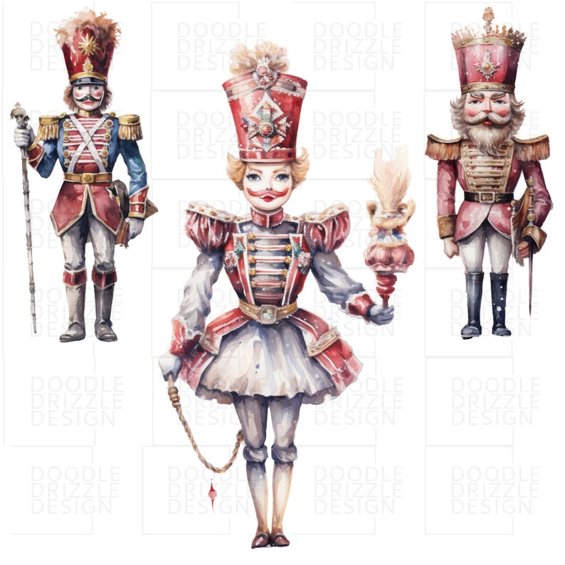 Christmas Nutcracker Clip Art 24 High Quality Pngs, Digital Download ...