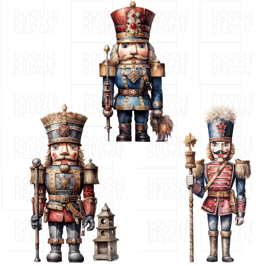 Christmas Nutcracker Clip Art 24 High Quality Pngs, Digital Download ...